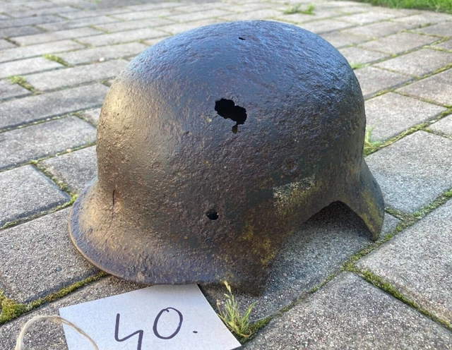 ORIGINAL WW2 WWII German Wehrmacht M40 Helmet Stahlhelm from ...