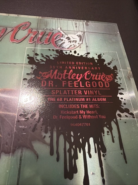 MÖTLEY CRÜE DR Feelgood 35th Ann Splatter Vinyl LP Lenticular 3D Cover ...