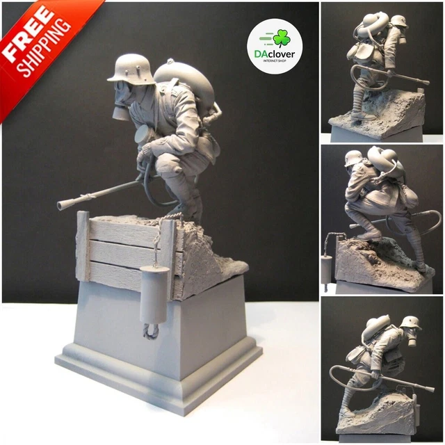 1/16 SCALE UNPAINTED Resin Model Figure Kit Military Soldier Biohazard ...