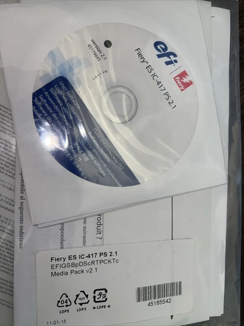 ES IC-417 KONICA Minolta C3070 Fiery Server System Software IC-417 $350 ...