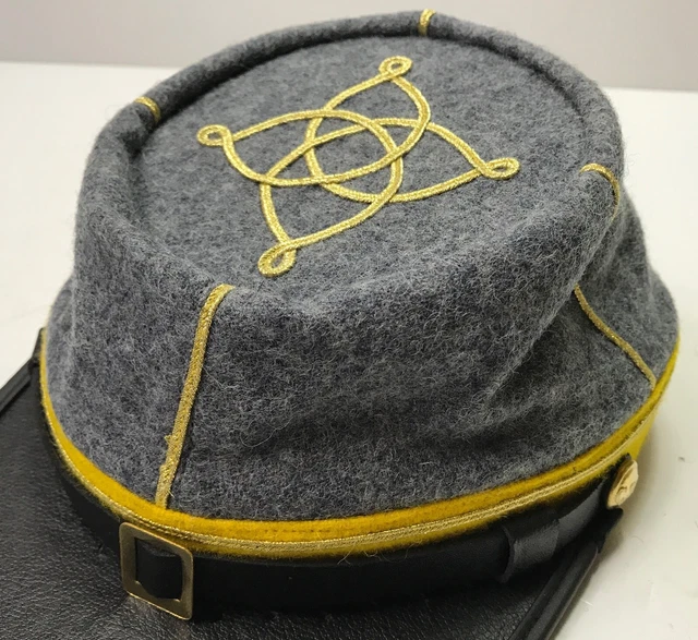 CIVIL WAR CONFEDERATE Csa Lieutenant Cavalry Officer Kepi Forage Cap ...