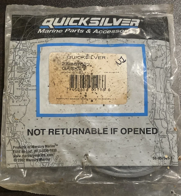 QUICKSILVER MARINE BOAT GASKET 27-881622 OEM NOS Part Replacement $104. ...