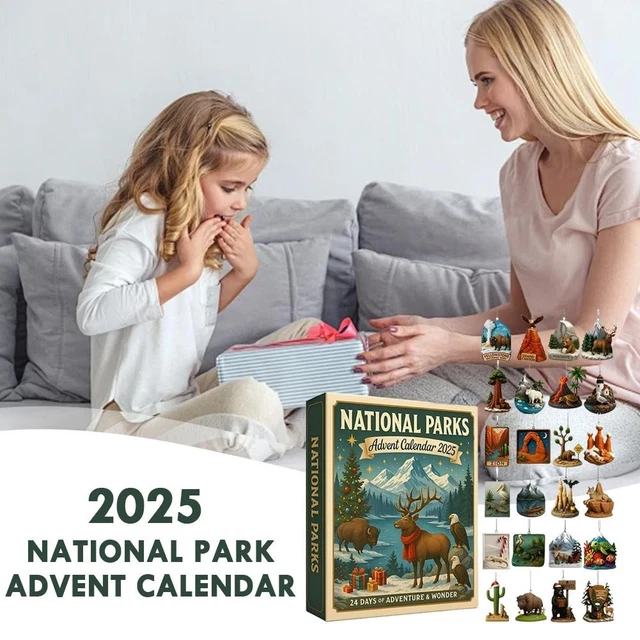 2025 NATIONAL PARK Advent Calendar 24 Days Countdown Calendar with ...