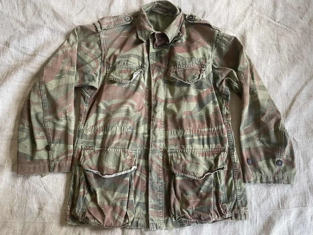 VINTAGE 1950S FRENCH Army TTA Lizard Camouflage 1945 Pattern M45 Combat ...