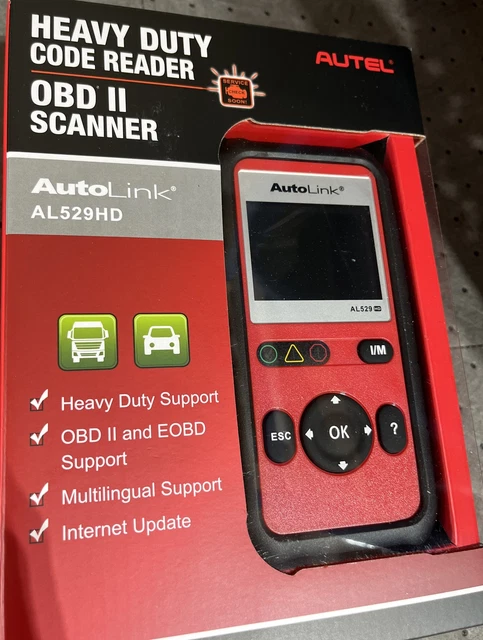 AUTEL AL529HD HEAVY Duty Code Reader OBD2 Scanner Autolink $107.88 ...