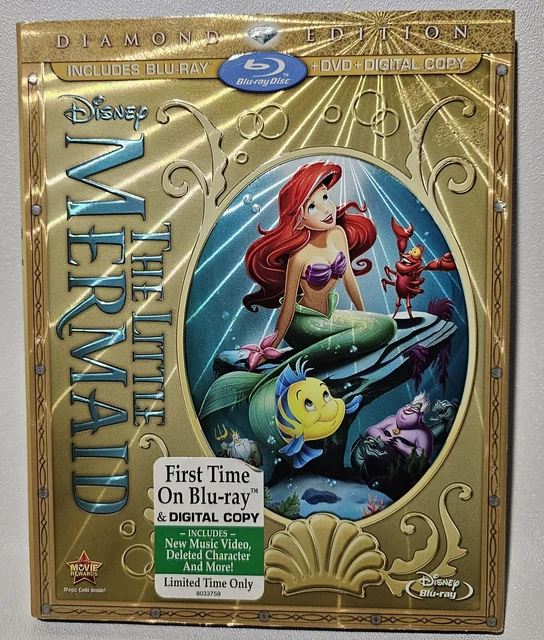 THE LITTLE MERMAID (Blu-ray/DVD, 2013, 2-Disc Set, Diamond Edition) $16 ...