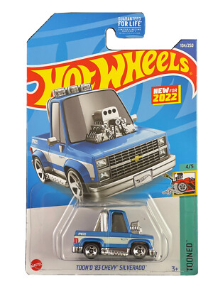 HOT WHEELS 2022 HW Tooned 4/5 Blue Toon’d ‘83 Chevy Silverado New For ...