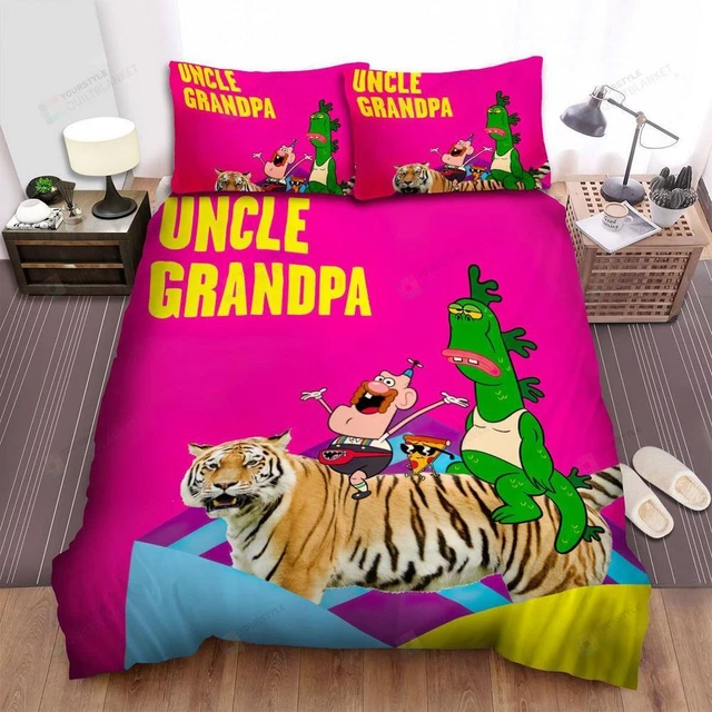 UNCLE GRANDPA MAIN Characters Artwork Quilt Duvet Cover Set Pillowcase ...