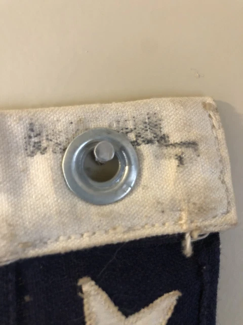 VINTAGE OLD 7star WW2 US Navy Commission Pennant Flag Antique Sewn ...