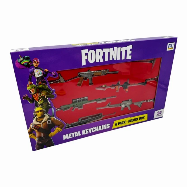 FORTNITE 6-PACK DELUXE Box Mit 3D Metall Schlüsselanhänger Zum Sammeln ...