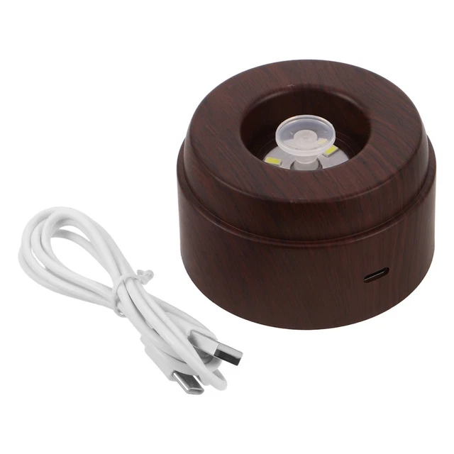 IMITATION WOOD GRAIN Base Led Light Display for Crystal Lamp Stand £11. ...