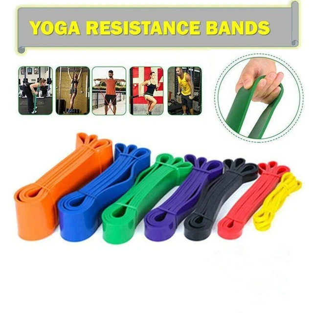 HEAVY DUTY RESISTANCE Yoga Band Loop Exercise Fitness Workout Band Gym ...
