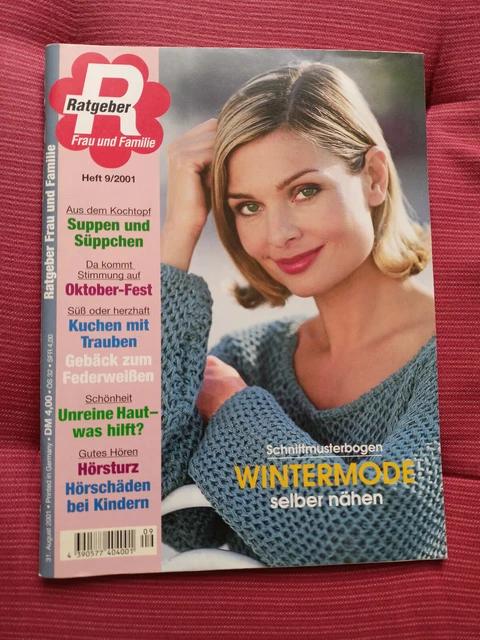 ZEITSCHRIFT RATGEBER FRAU und Familie Ausgabe 9/2001 EUR 1,00 - PicClick DE