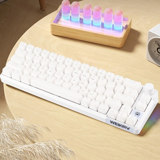 GAMING KEYBOARD US Layout 68 Keys Blue Switch Hot Swap RGB Backlit ...