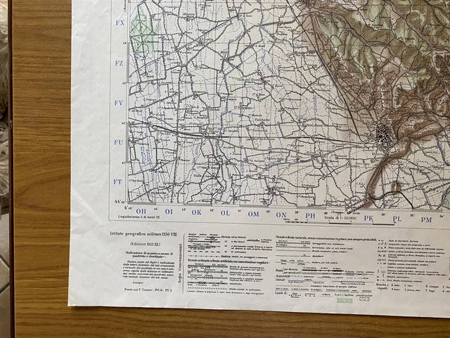 GEOGRAPHIC MAP MILITARY Geographical Institute Bra 1933 B £15.80 ...