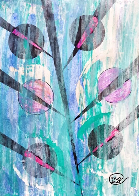 ABSTRACT PAINTING EXPRESSIONISM Original Colourful Art Signed 100% ...