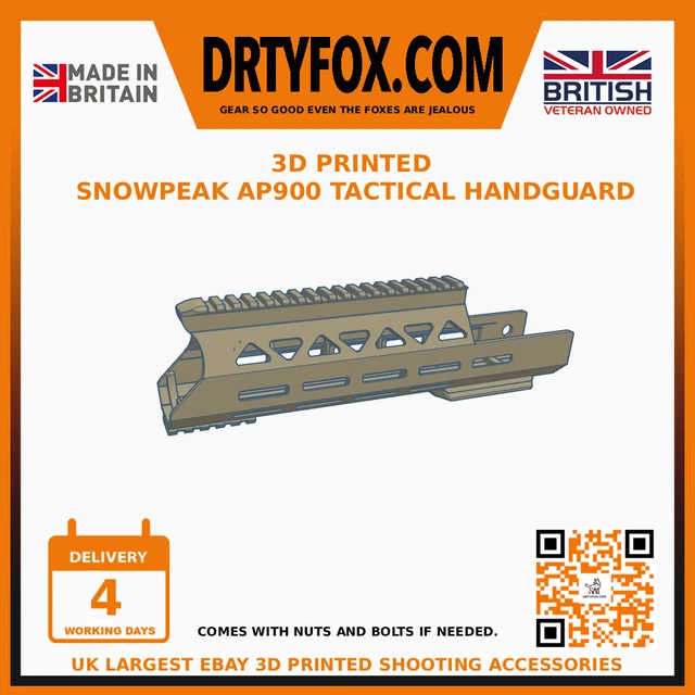 SNOWPEAK AP900 TACTICAL Mlok rail Full Length Multipule mounts £36.00 ...