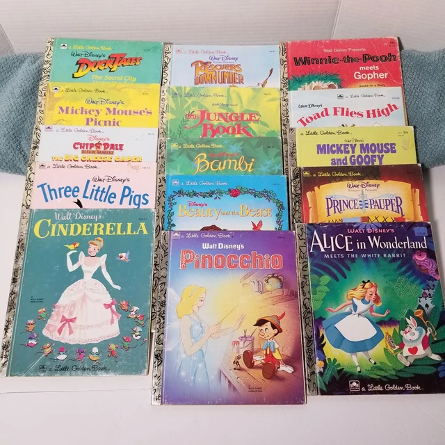 LOT OF 15 Vintage Little Golden Books Walt Disney Classics Kids Books ...