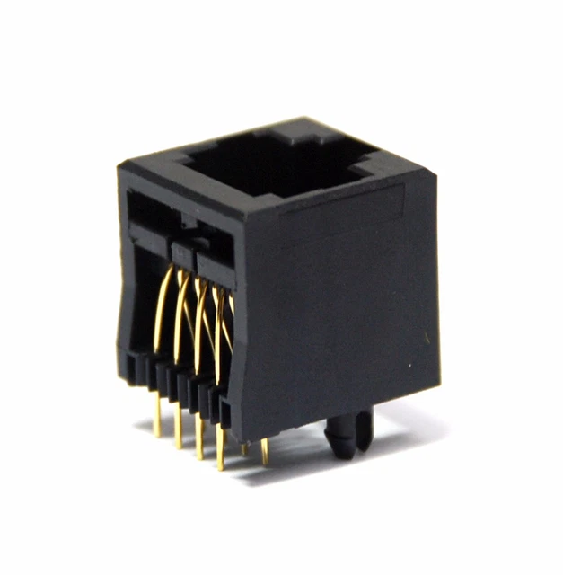 10 PIEZAS CONECTOR de teléfono RJ45 8P8C enchufe hembra PCB pin de ...