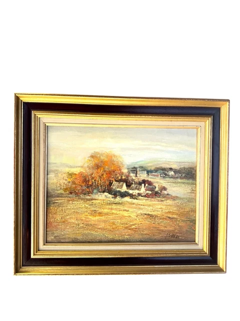 TABLEAU ANCIEN JACQUES Sokol Paysage Huile Sur Toile Original Authentique Signé EUR 250,00 ...