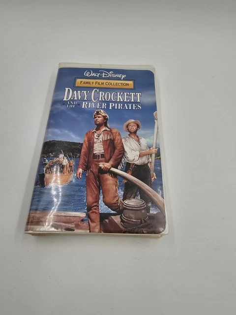 DAVY CROCKETT AND The River Pirates VHS Disney Clamshell Family Film ...