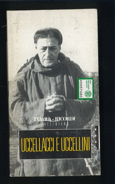 UCCELLACCI E UCCELLINI Totò Videocassetta VHS Originale Nuova 1966 EUR ...