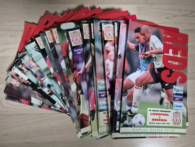 LIVERPOOL F.C. PROGRAMME Bundle - 26 Programmes from 1996/97 Season £14 ...