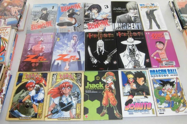 LOT DE 34 Manga Surtout Shonen FR Dragon Ball Priest Death Joke Gunm ...