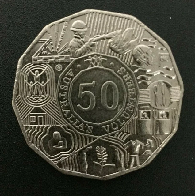 CIRCULATED AUSTRALIAN 50C Fifty cent coin💰2003💰AUSTRALIAN VOLUNTEERS 💰 ...