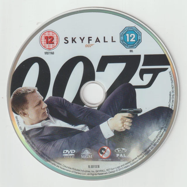 DVD - SKYFALL / James Bond Film Daniel Craig (2012) - Disc Only! £1.70 ...