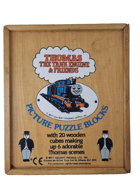THOMAS THE TANK Engine Wooden Vintage Cubes Jigsaw Puzzle 1983 Complete ...