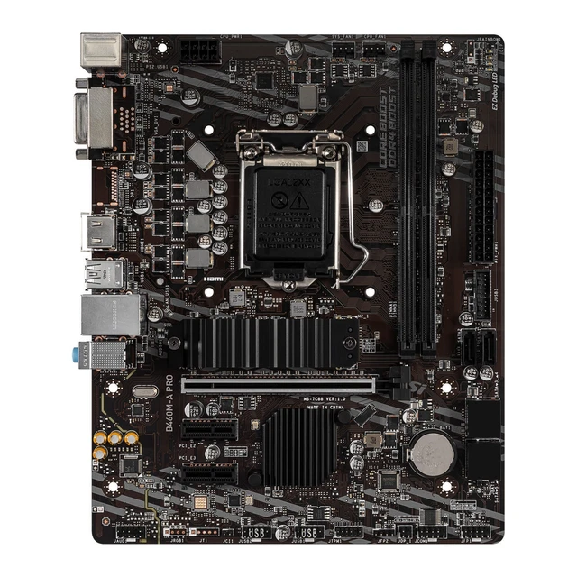 MSI B460M-A PRO Motherboard Socket 1200 B460 DDR4 S-ATA 600 MicroATX ...