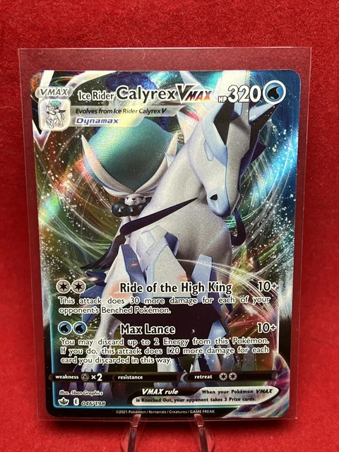 2021 POKEMON CARD *Ice Rider Calyrex Vmax* Chilling Reign 046/198 Full ...