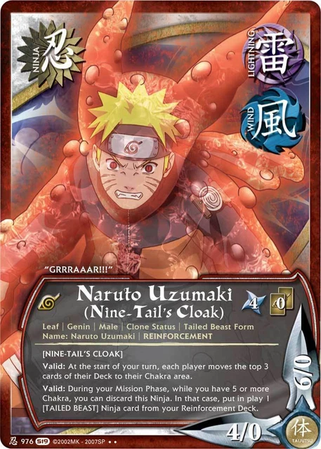NARUTO CCG NARUTO Uzumaki 9 Tails Cloak Ultimate Ninja Storm 3 N-1646 ...