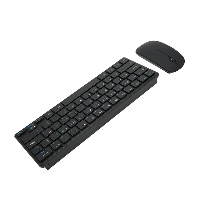2.4G WIRELESS KEYBOARD Mouse Combo Ergonomic 64 Key Keyboard 3 DPI ...