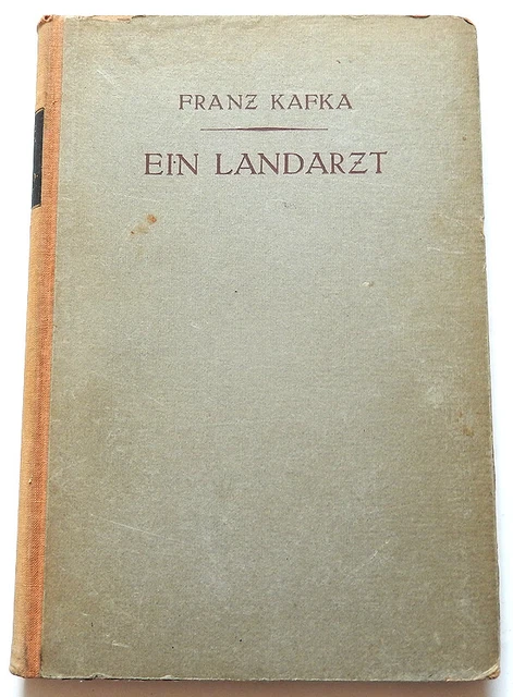 FRANZ KAFKA FIRST Edition Book Ein Landarzt - A Country Doctor 1919 £ ...