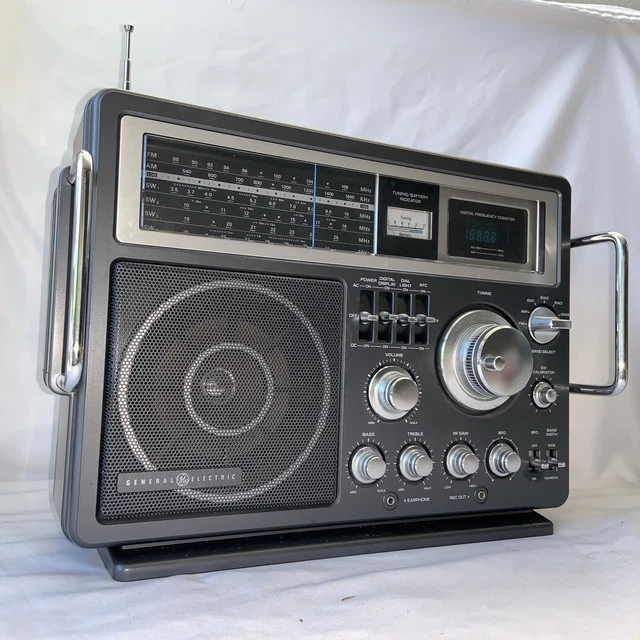 GE GENERAL ELECTRIC 7-2990A Portable 6 Band AM/FM/SW Shortwave Radio ...