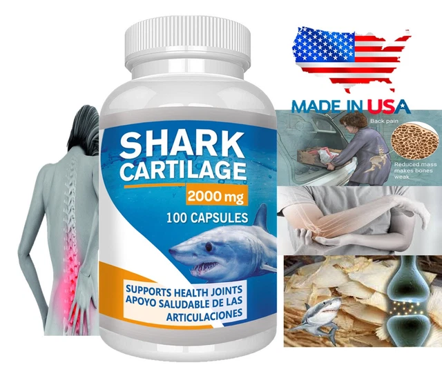 SHARK CARTILAGE 2000MG X/D 100caps Defense System Cartilago joint ...