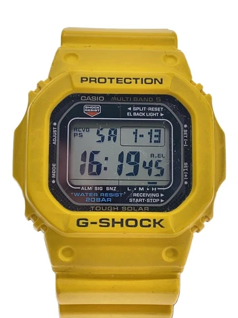 CASIO G-SHOCK GW-M5600A-9JF Yellow Rubber Tough Solar Digital Watch £ ...