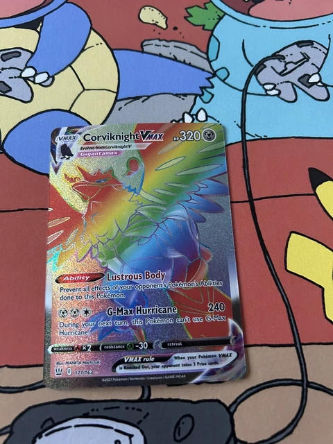 POKÉMON TCG CORVIKNIGHT VMAX Sword & Shield - Battle Styles 171/163 Rainbow M/NM $2.25 - PicClick CA