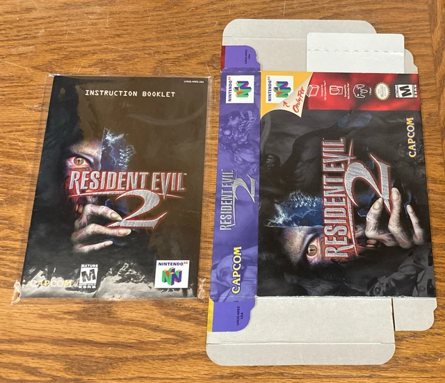 RESIDENT EVIL 2 Original Authentic N64 Nintendo 64 Box & Manual ONLY ...