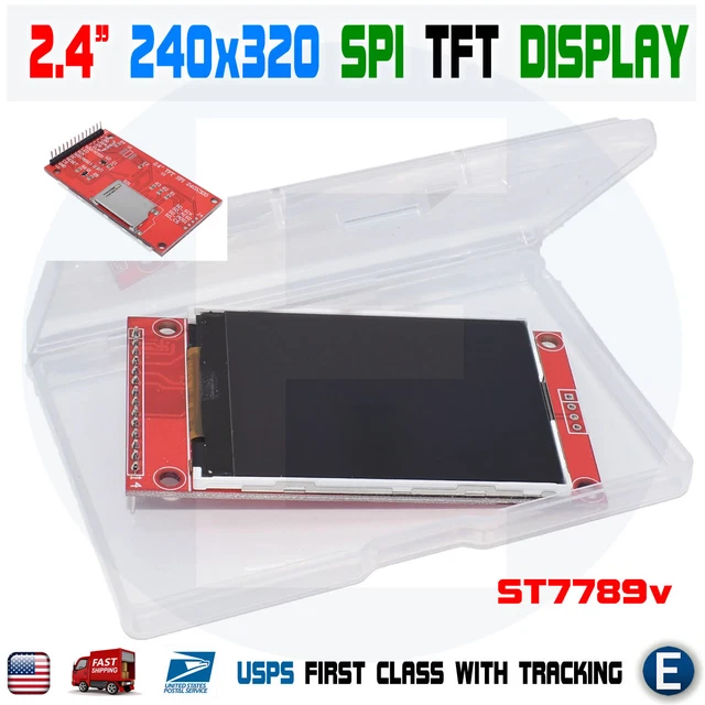 2.4& TFT LCD Color Display SPI Serial Module ST7789v 240x320 SD Card 5V ...