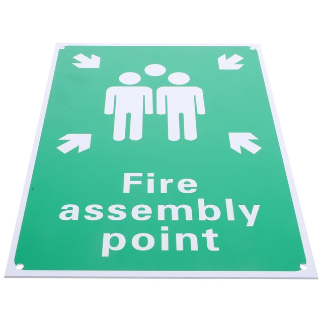GARDEN OUTDOOR FIRE Emergency Assembly Point Sign Warning Sign Board £ ...