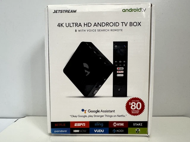 JETSTREAM 4K ULTRA HD Android TV Box With Voice Search Remote - AGT418 ...