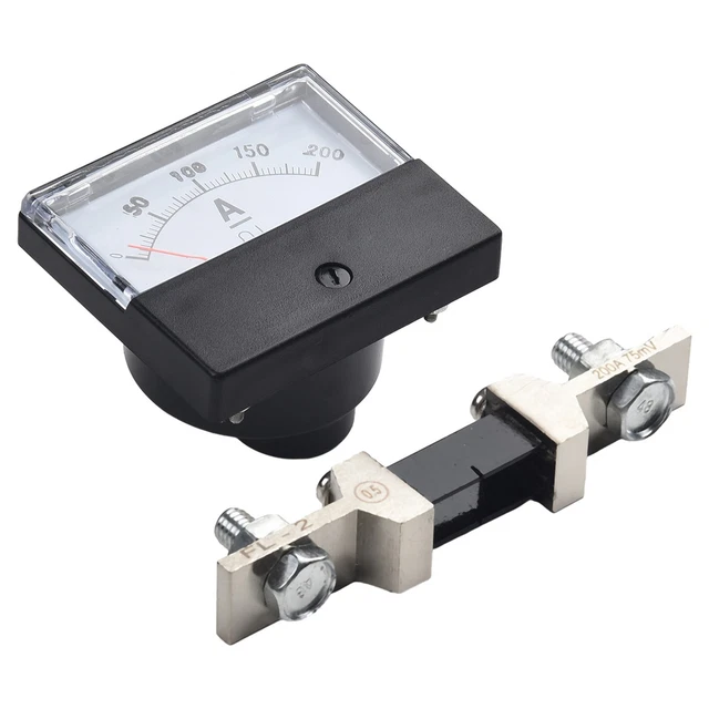 AMMETER AMP METER Shunt 2.75 X 2.36 X 0.98 Inch Ampere Analog Class 2.0 ...