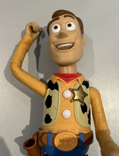 TOY STORY WOODY Disney Pixar With Push Button And Swinging Arm Cowboy ...