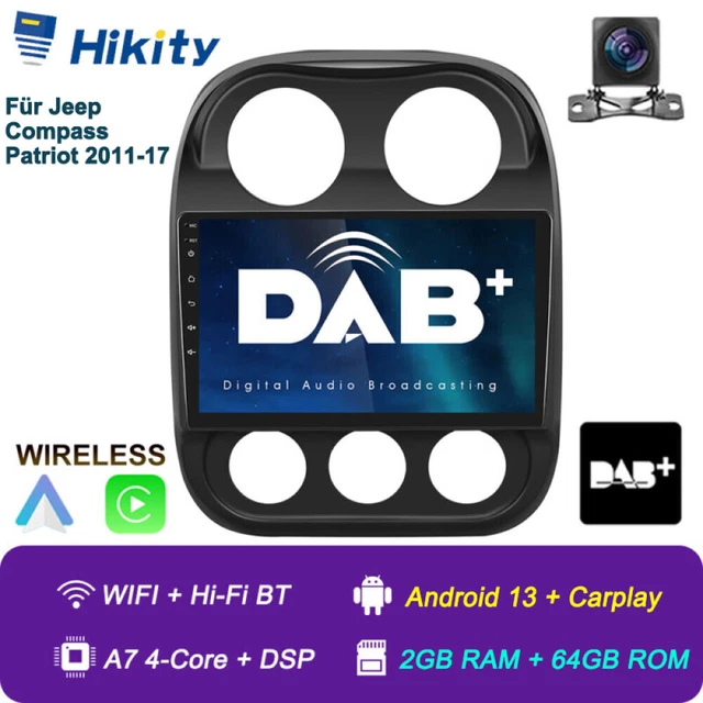 64GB ANDROID 13 DAB+ Autoradio Carplay GPS WiFi für Jeep Compass Patriot 2011-17 EUR 156,89 ...