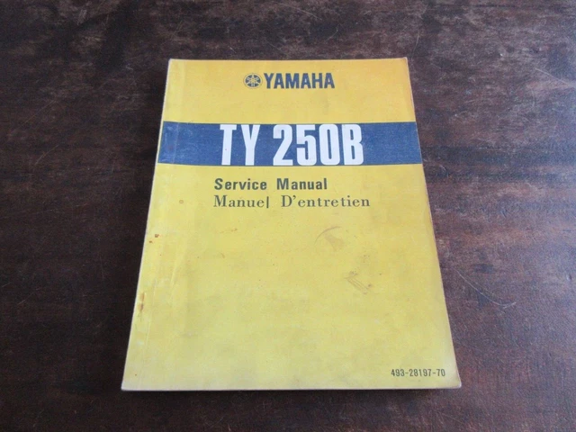 YAMAHA TY250 B TY250B Service Repair Manual Maintenance Instructions ...