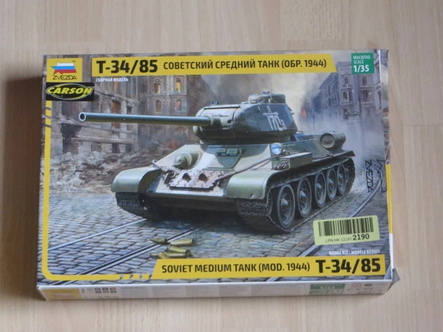 ~*~ZVEZDA - SOVIET MEDIUM TANK T-34/85 1/35~*~ EUR 16,99 - PicClick DE