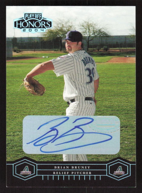 2004 PLAYOFF HONORS Brian Bruney 7 Comme Neuf Signature Platine ...